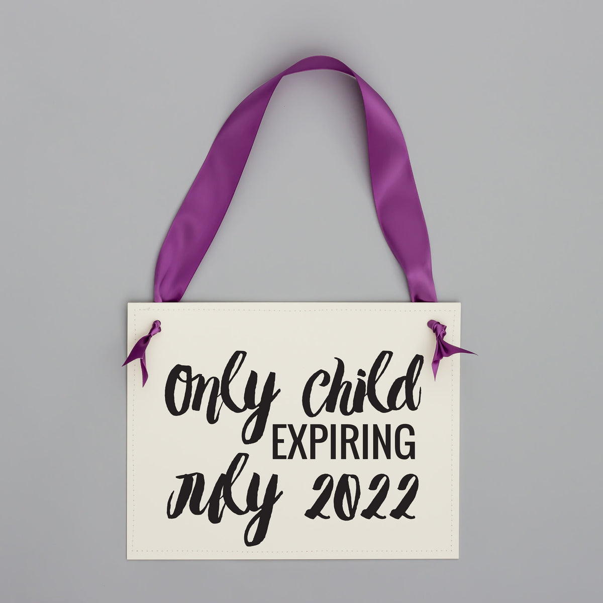Only Child Expiring Sign | Customized New Baby Banner - Ritzy Rose