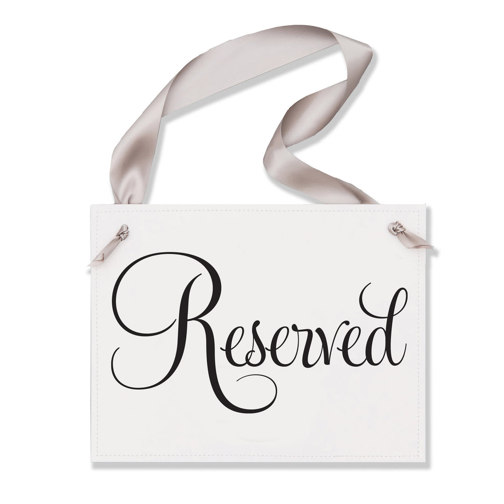 Reserved Seat Sign for Wedding Ceremony or Event | Party Chair Banner ...