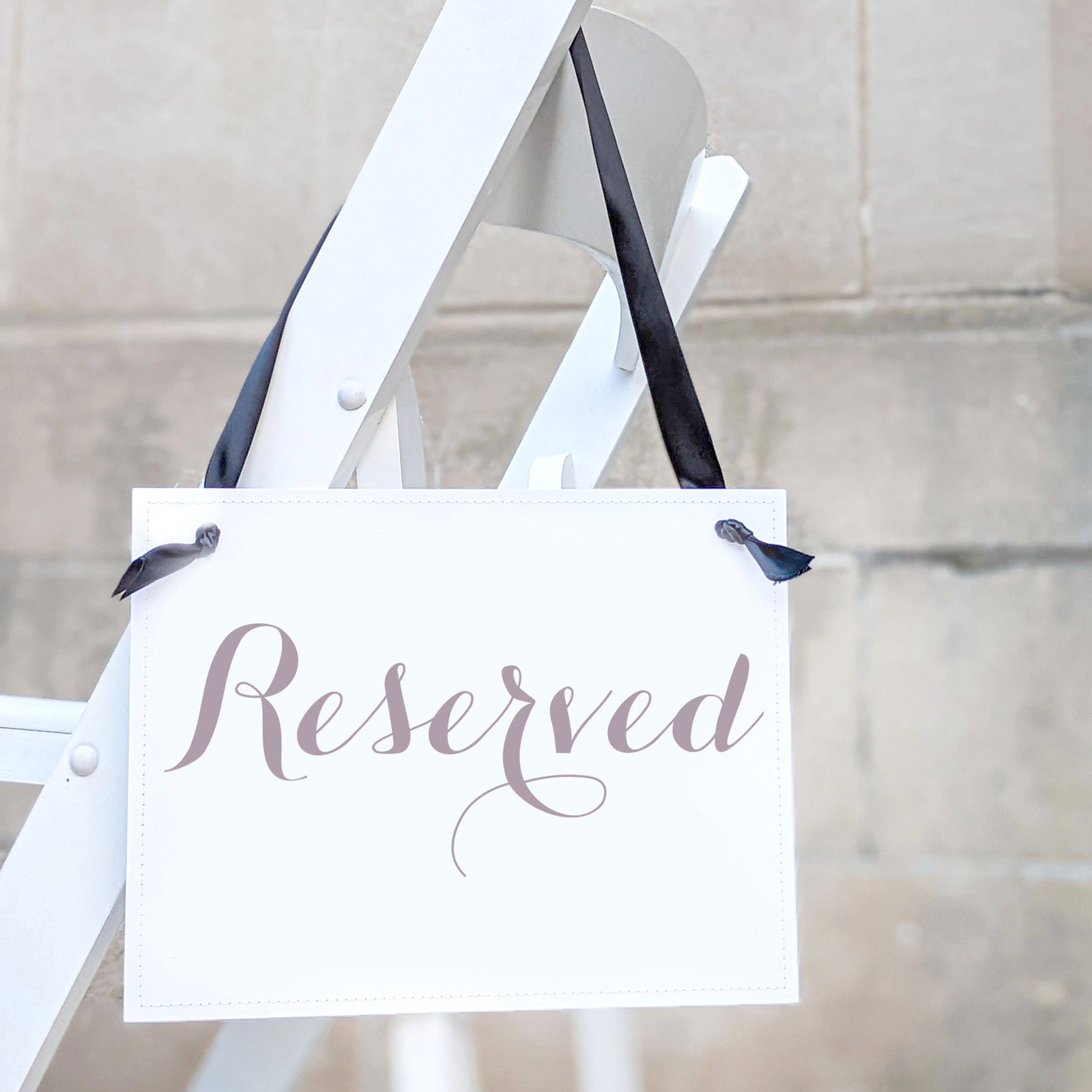 Reserved Seat Sign for Wedding Ceremony or Event | Party Chair Banner ...
