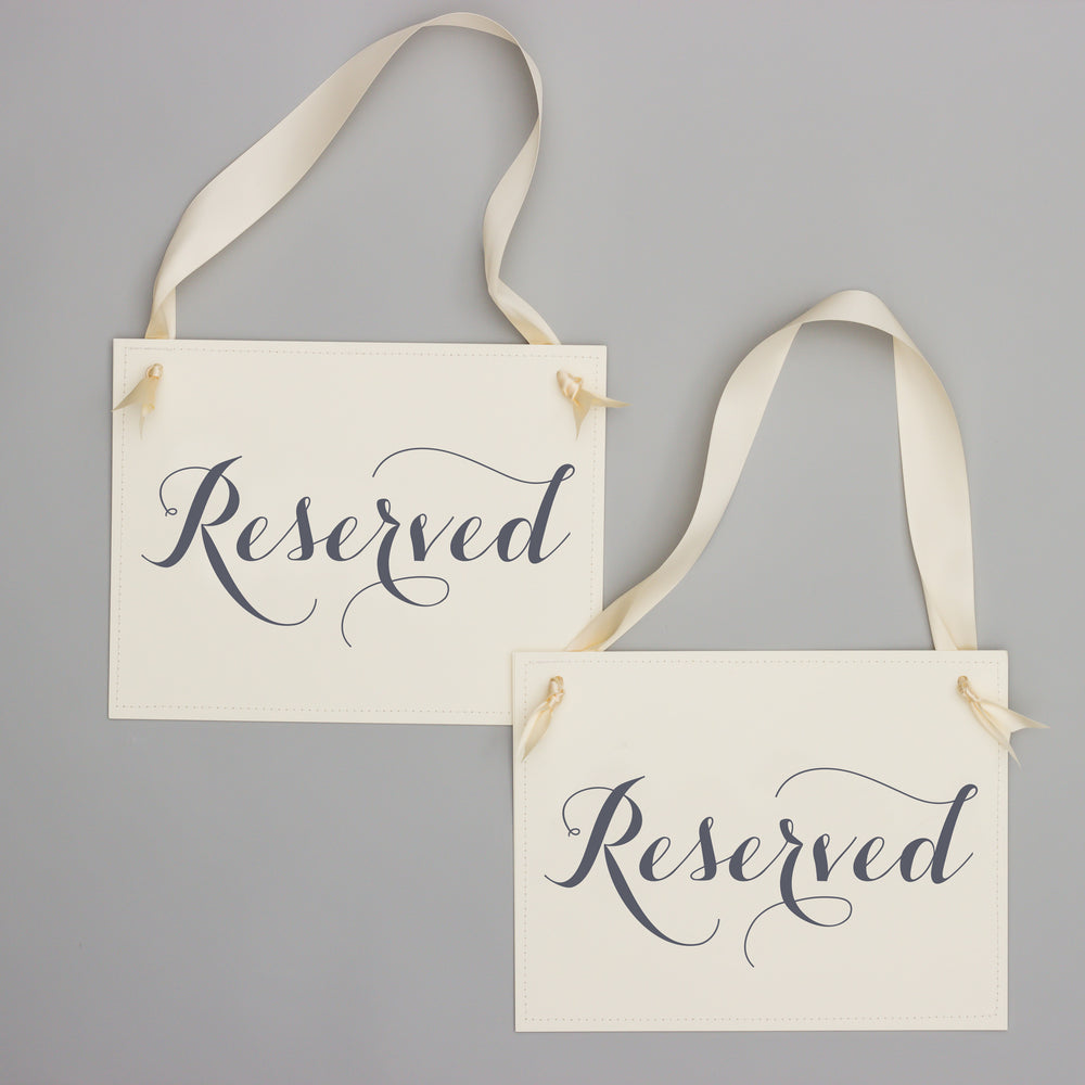 Reserved Seat Sign for Wedding Ceremony or Event | Party Chair Banner ...
