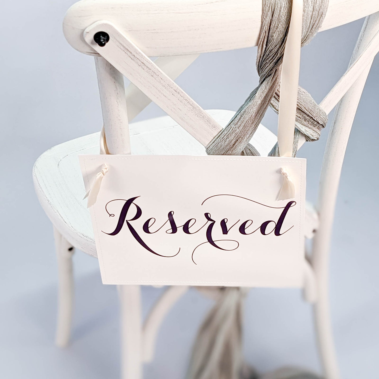 Reserved Seat Sign for Wedding Ceremony or Event | Party Chair Banner ...