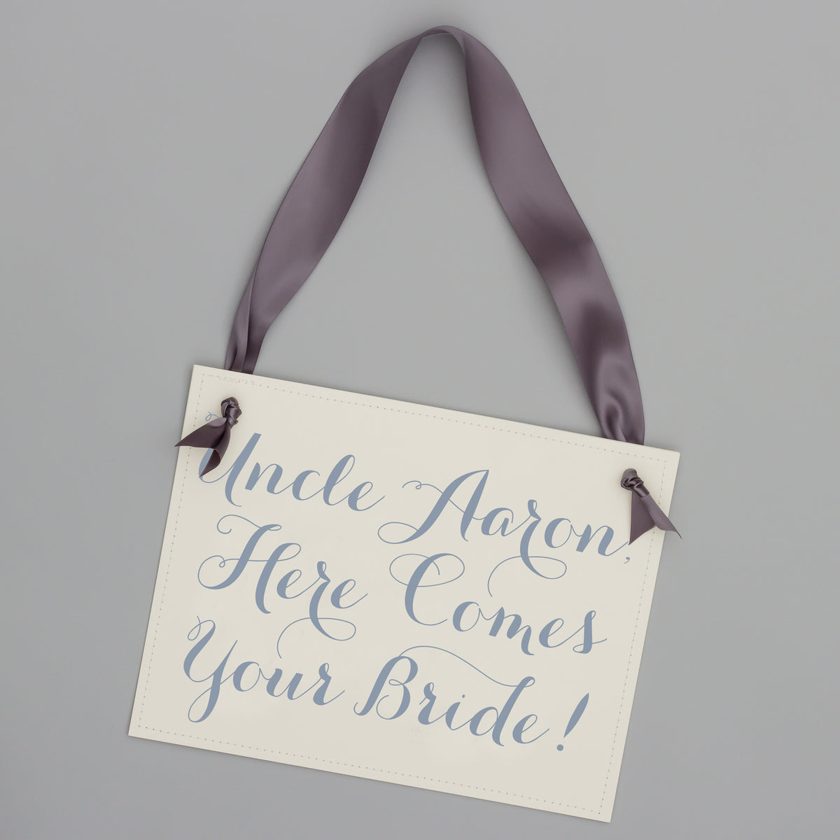 Uncle {Custom Name} Here Comes Your Bride Ring Bearer Wedding Sign ...