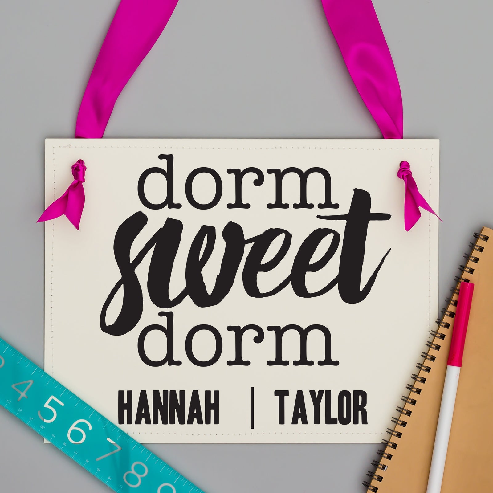 Dorm Sweet Dorm Roommate Sign | Personalized College Roomies Plaque ...