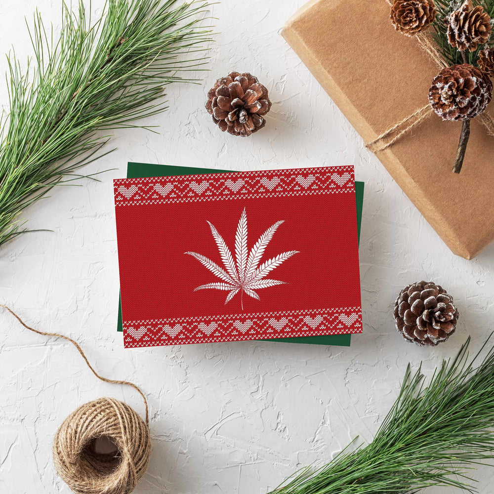 Cannabis Themed Christmas Cards - 24 Count for Marijuana Weed Culture ...