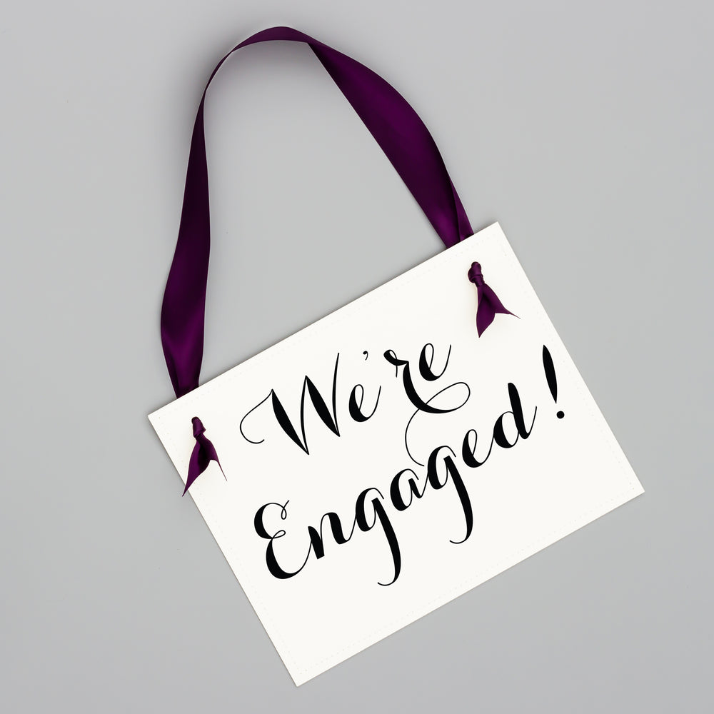 We're Engaged! Engagement Announcement Sign for Proposals | Photo Prop ...
