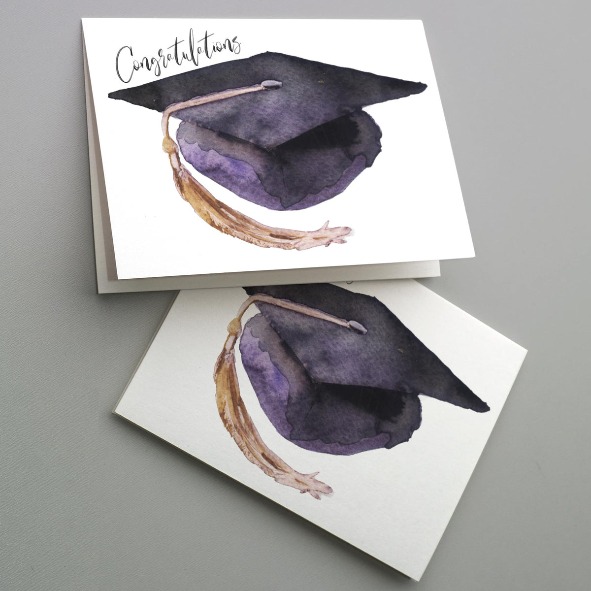 Purple Graduation Cards - 24 Pack Grad Cap Congratulations Greetings ...
