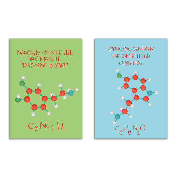 24 Molecular Holiday Greetings Chemistry Inspired Christmas Cards + En ...