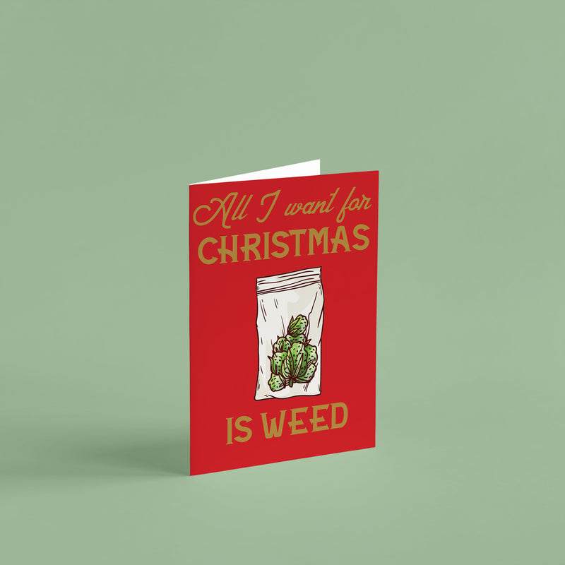 Cannabis Themed Christmas Cards - 24 Count for Marijuana Weed Culture ...