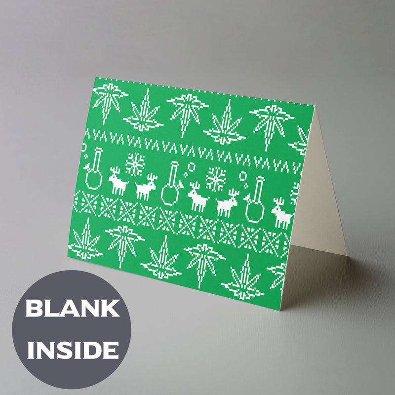 Cannabis Themed Christmas Cards - 24 Count for Marijuana Weed Culture ...