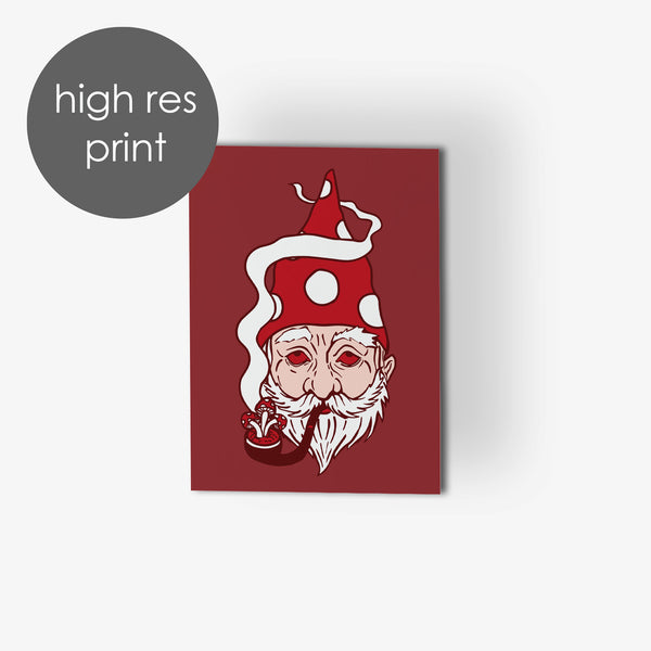 24 Non-Traditional Stoned Tripping Santa Christmas Cards + Envelopes ...